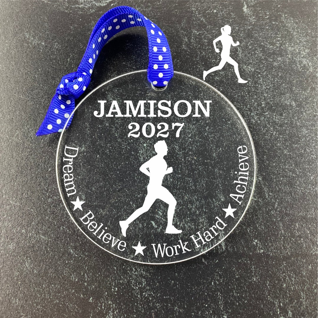 Boy Runner Ornament, Girl Runner Ornament, Running Ornament, Run ...