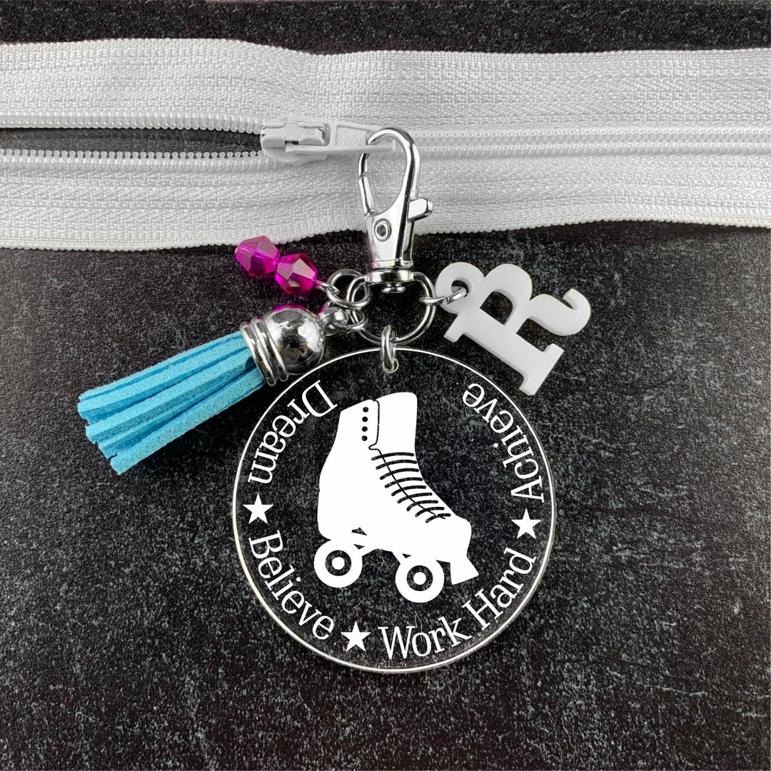 Roller Figure Skating Gift, Roller Skating Zipper Pull, Roller Skater ...