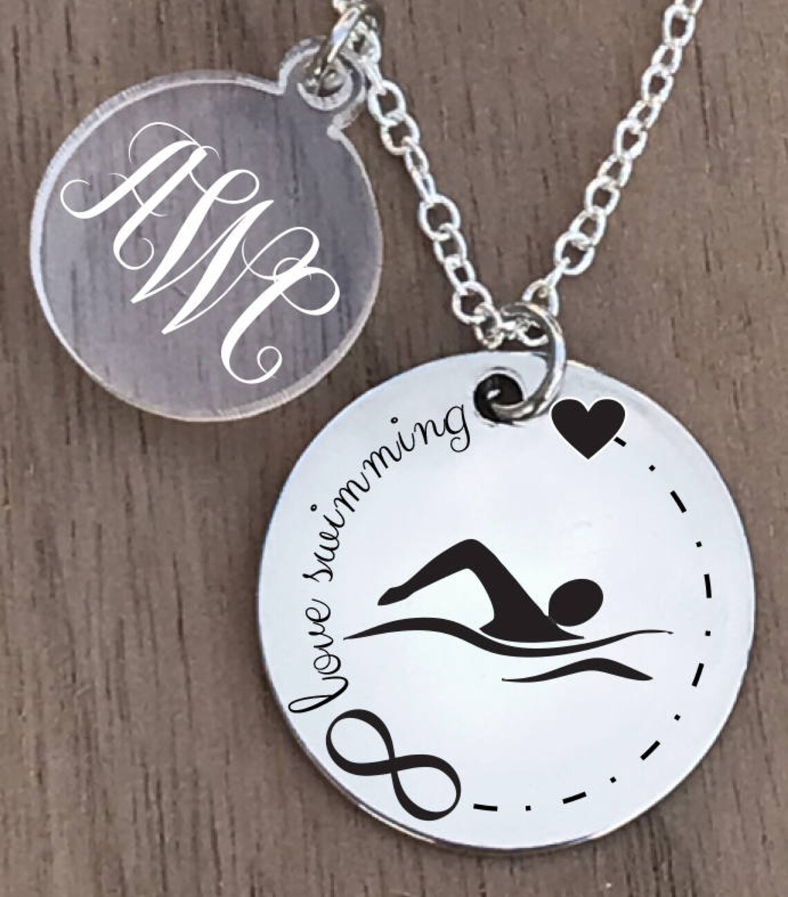 Swim Necklace Swimmer Necklace Swimming Necklace Swim Charm | Etsy Canada