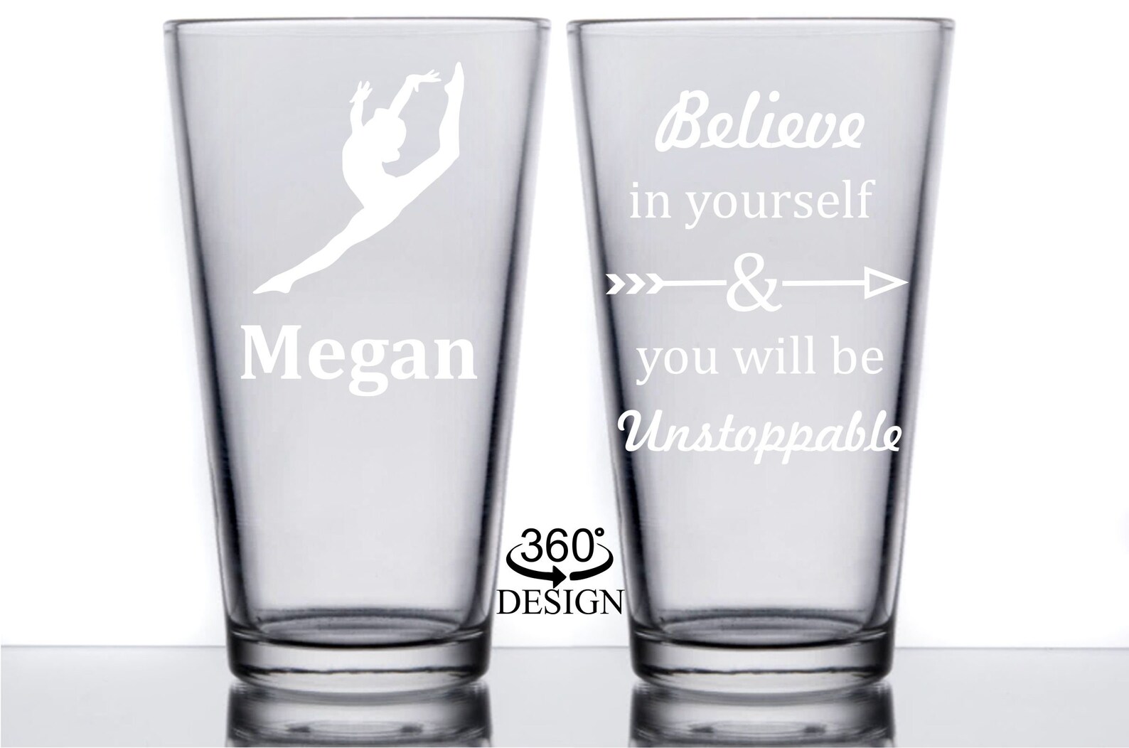 Gymnastics Gifts, Gymnastics Glass, Engraved Drinking Glass, Engraved ...