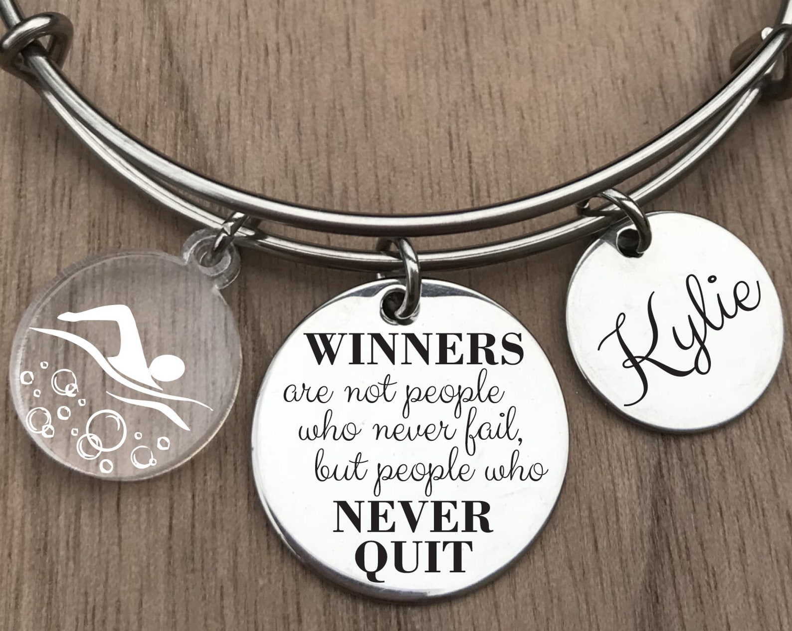 Swim Bracelet, Swimming Bracelet, Swimmer Bracelet, Swim Bangle, Swim ...