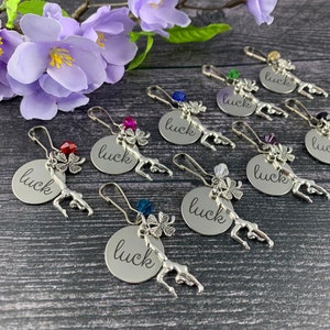 Good Luck Zipper Pull, Gymnastics Bag Charm, Lucky Gymnast Gift ...