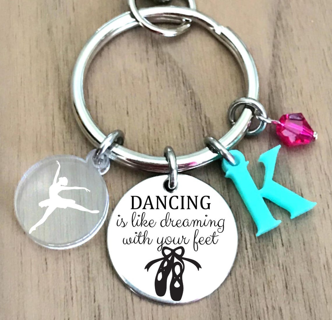 Dance Keychain, Dance Key Chain, Dance Key Ring, Dancer Keychain ...