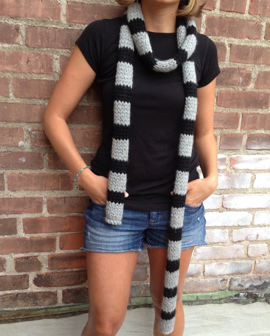 Gru Despicable Me Scarf Black and Gray, Knit Halloween Costume - Etsy
