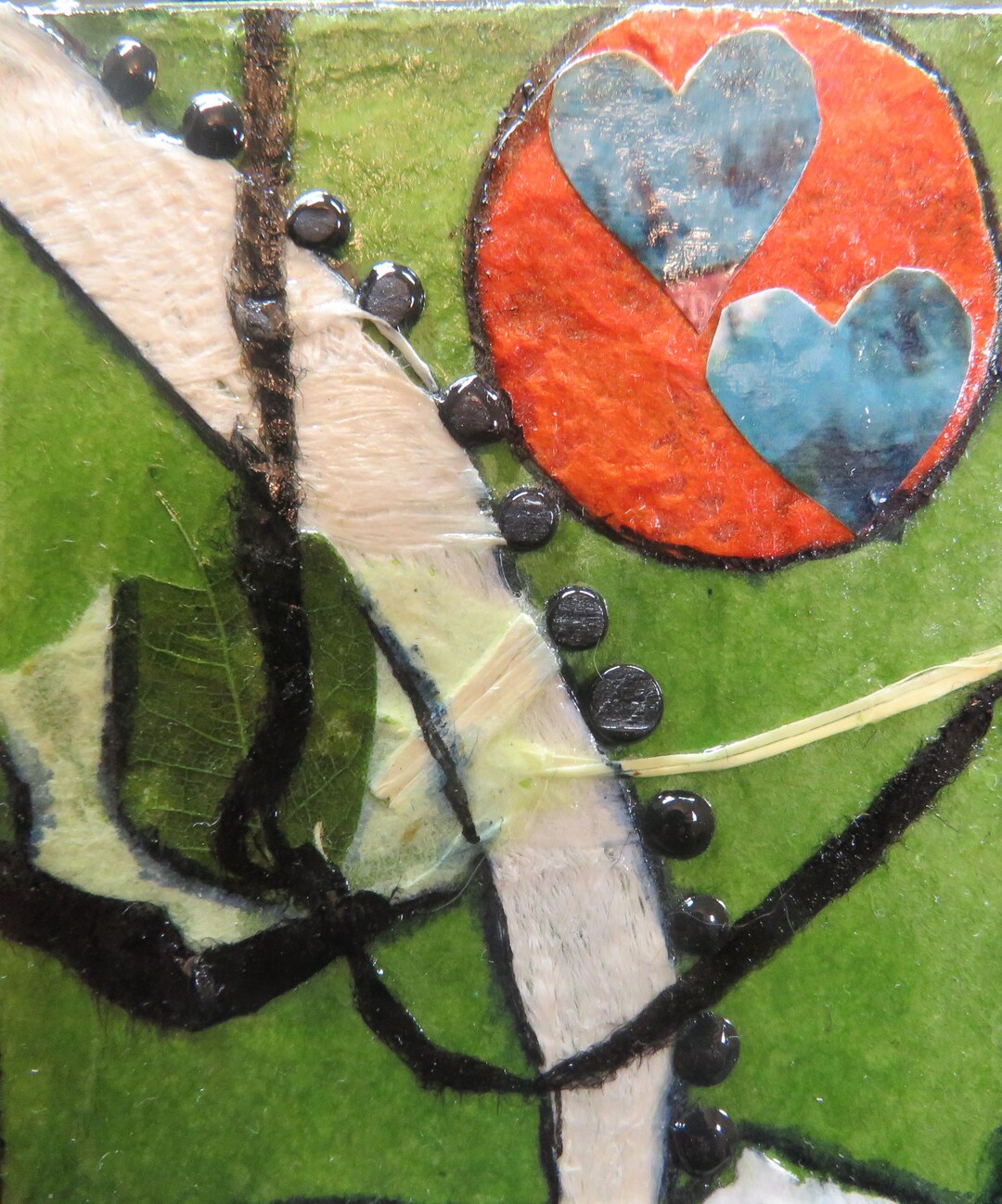 Study in Green. Collage Art, Vibrant Colors, Beautiful, Bold, Mixed ...