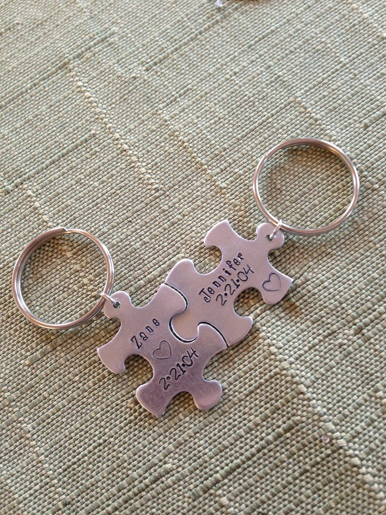 Puzzle Piece Keychains - Etsy