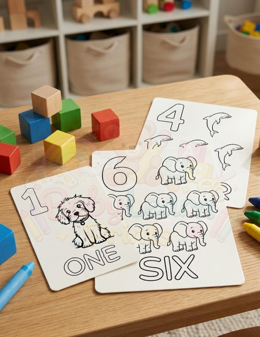 Counting Game-number Coloring Page-printable Color Page-early Childhood ...