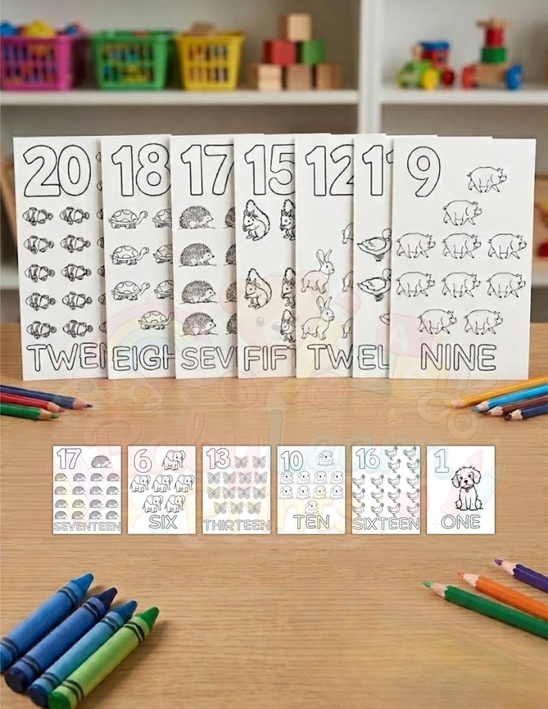 Counting Game-number Coloring Page-printable Color Page-early Childhood ...