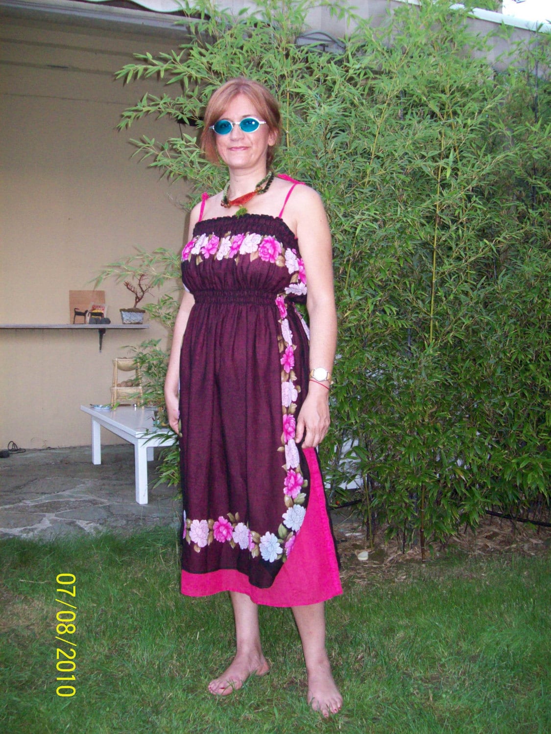 Black and Pink Sundress Made of Traditional Cotton Material - Etsy