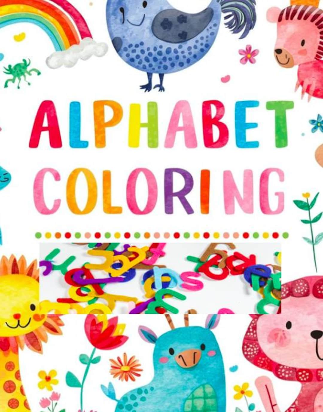 Alphabet A-Z Coloring Pages – Kids Tracing Worksheets, Preschool ...