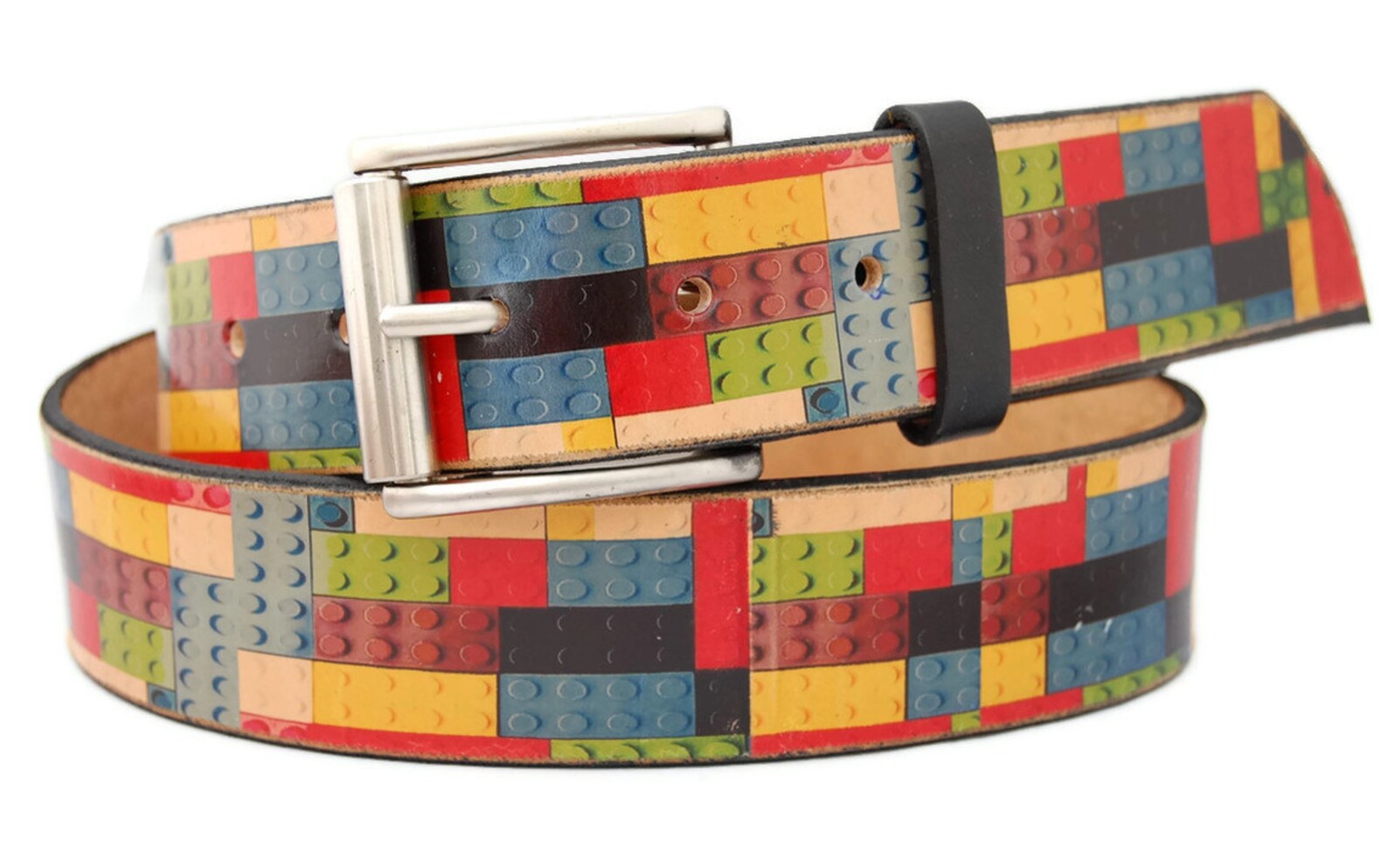 Leather Belt Lego-style Bricks Gift for Men Gift for Her Gift for Them ...