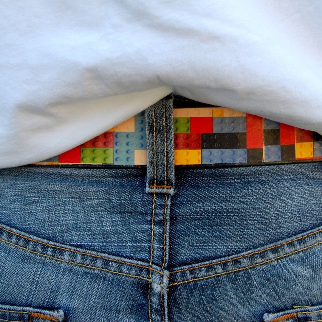 Leather Belt - Lego-style Bricks - Gift for Men- Gift for Her - Gift ...