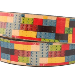 Leather Belt Lego-style Bricks Gift for Men Gift for Her Gift for Them ...