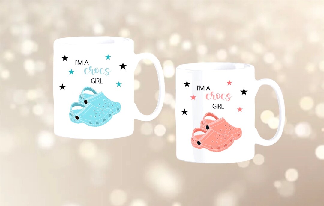 I’m a Crocs Girl Ceramic Mug - Available in Turquoise or Coral - Etsy