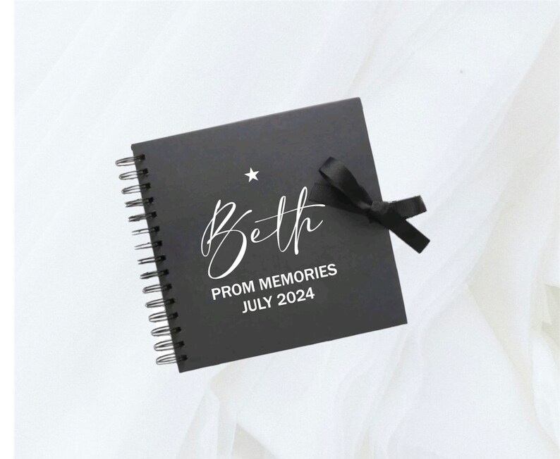 Personalised Prom Ribbon Tied Photo Album Memory Book Choose Your ...