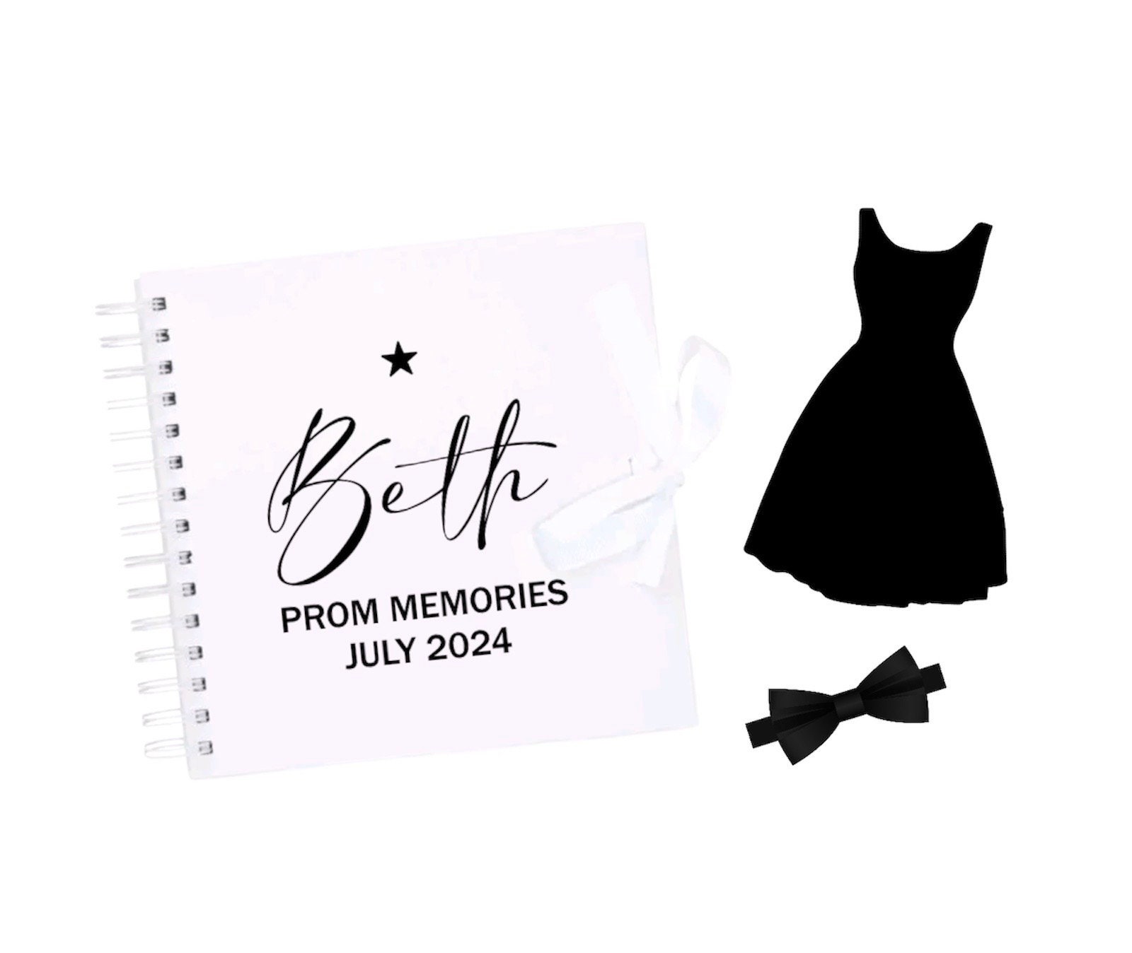 Personalised Prom Ribbon Tied Photo Album Memory Book Choose Your ...