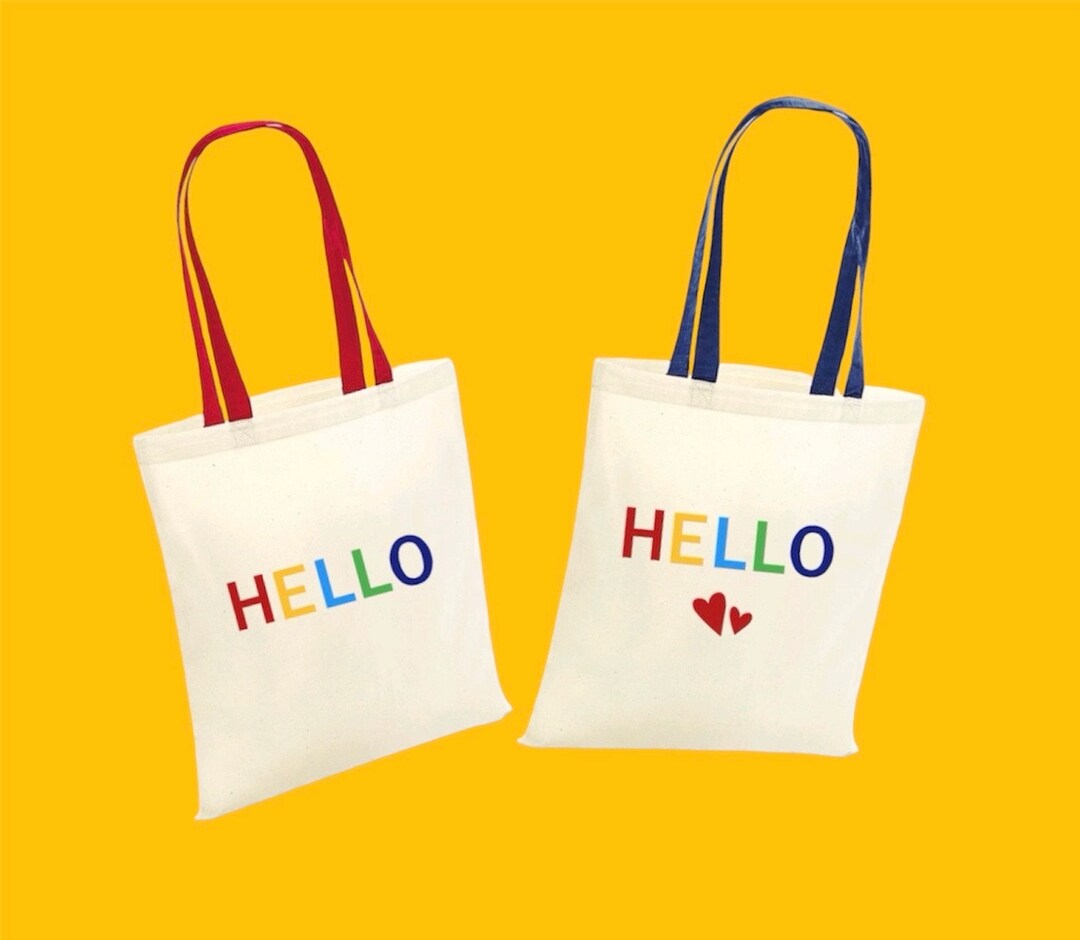 Hello Tote Bag - a Perfect Tote for Everyday - Etsy