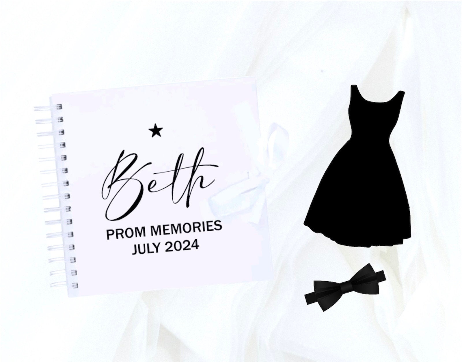 Personalised Prom Ribbon Tied Photo Album Memory Book Choose Your ...