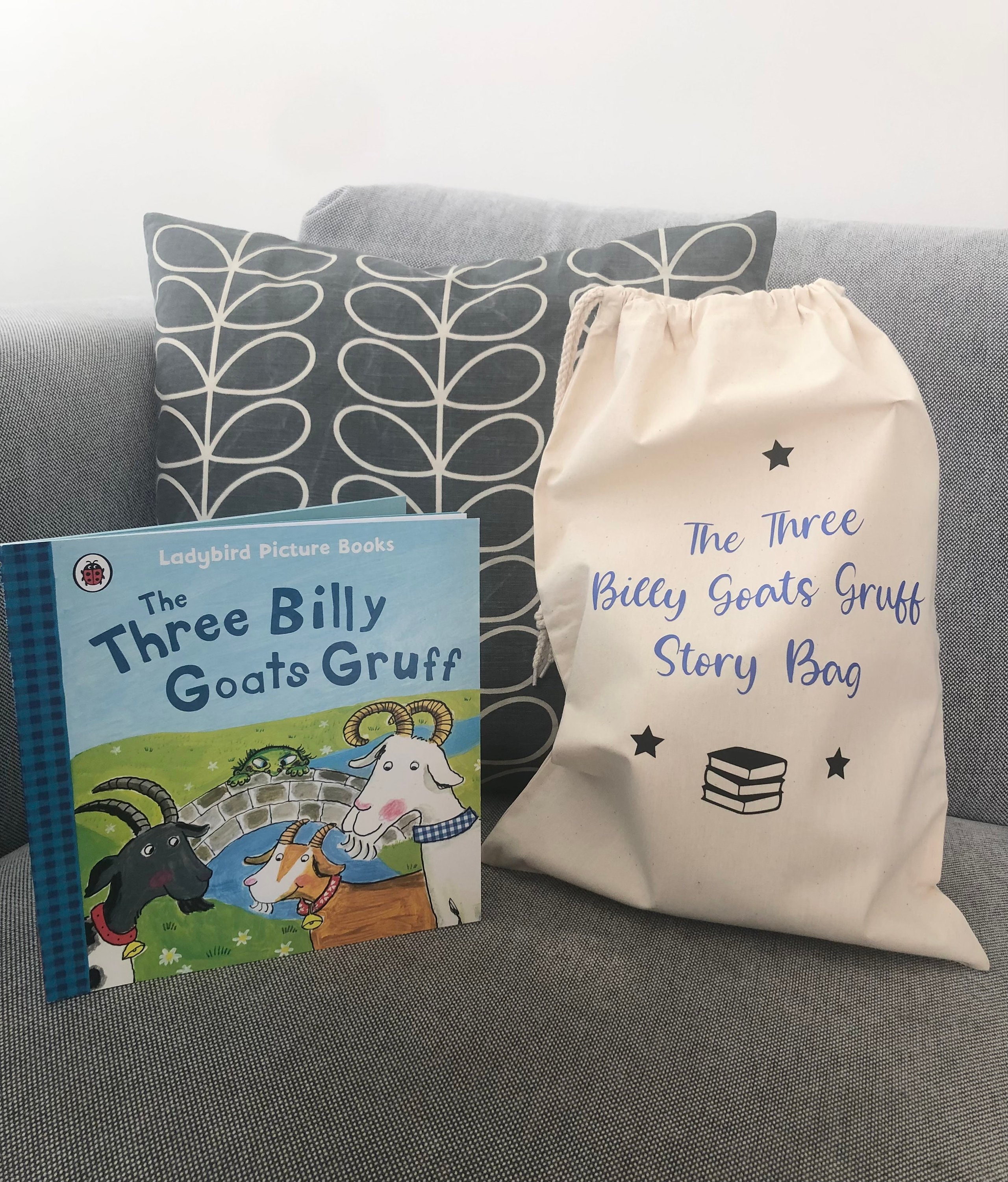Three Billy Goats Gruff Book and Organic Cotton Story Bag Sack Set - Etsy