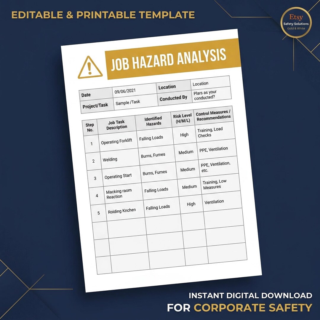 OSHA Pole Setting Job Hazard Analysis: Editable Utility and Telecom ...
