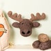 Mini Moose Head Knitting Kit - Etsy