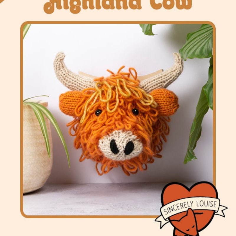 Highland Cow Knitting Patterns - Etsy UK