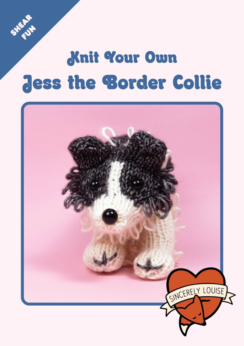 Jess the Border Collie - Knitting Kit - Etsy UK