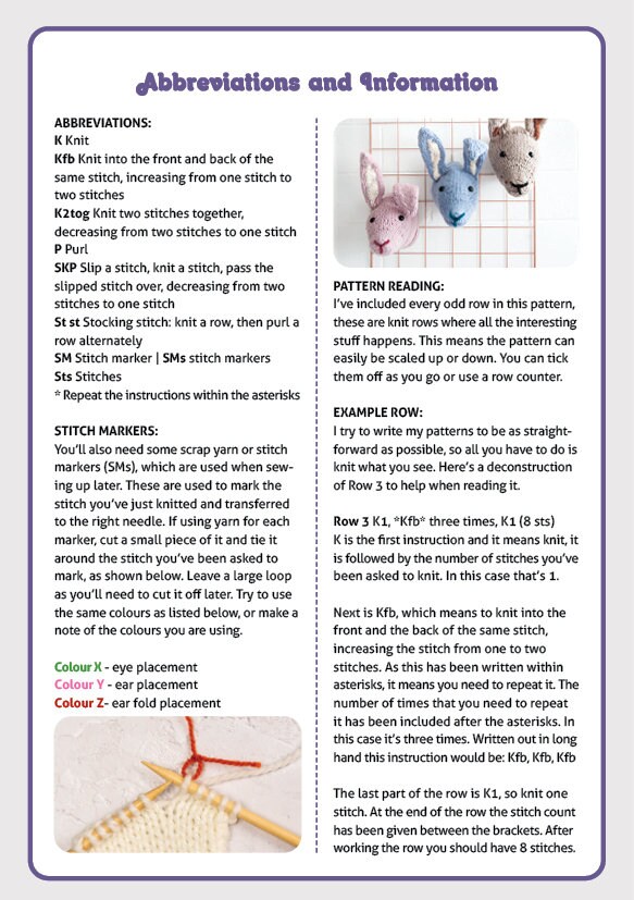 Hare Head Digital PDF Knitting Pattern | Etsy UK