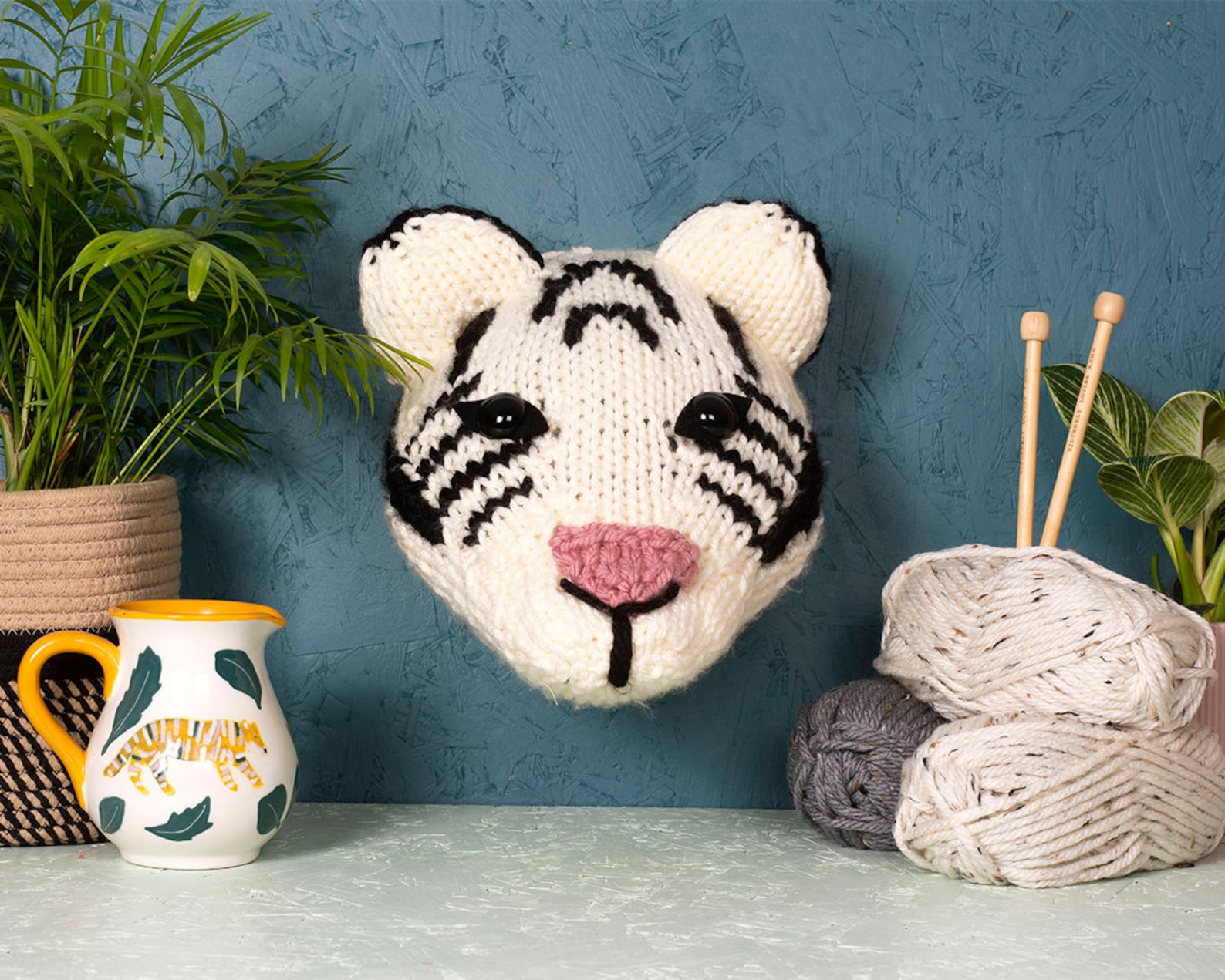 Giant Tiger Head Knitting Kit - Etsy UK