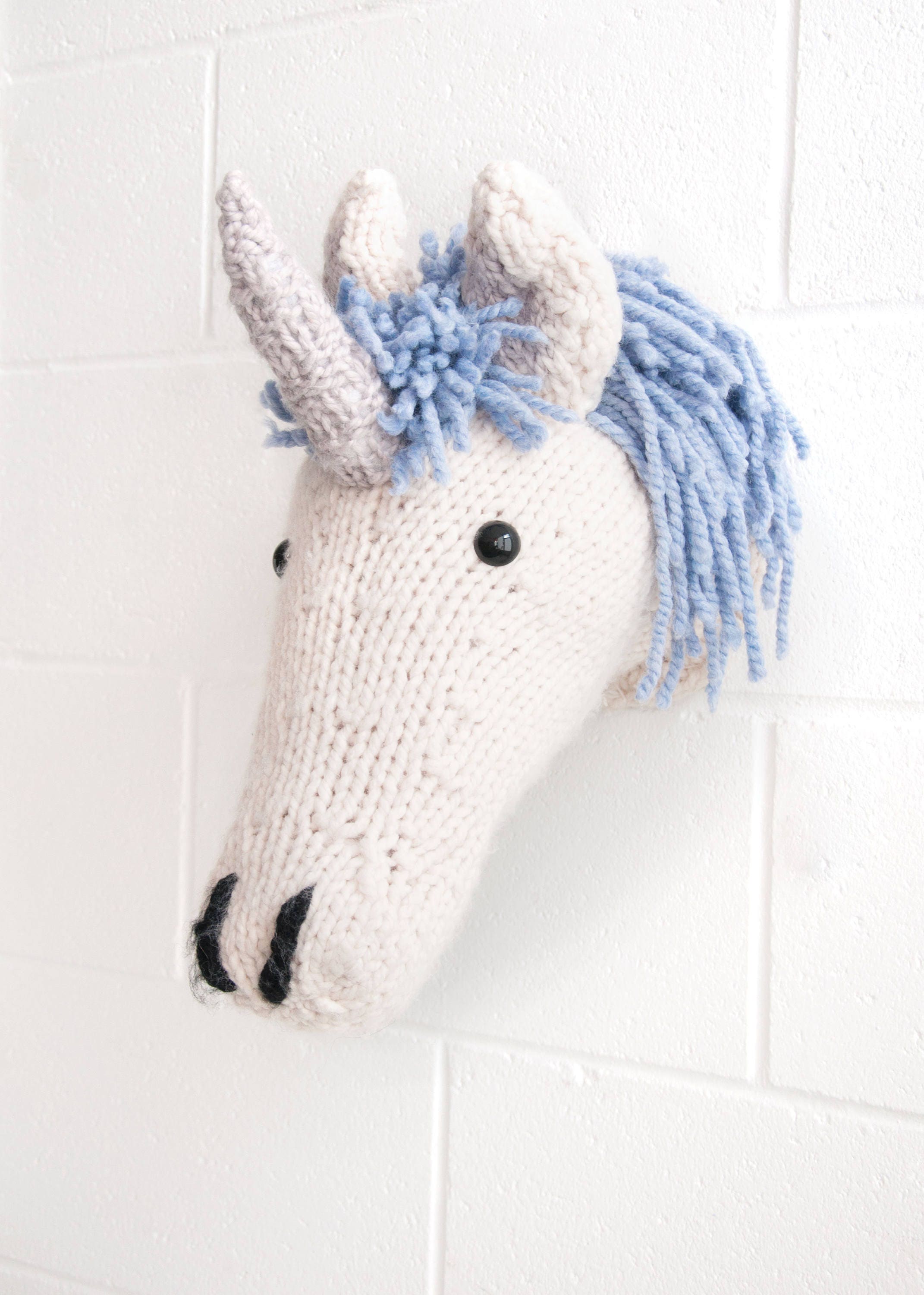 Giant Unicorn Head Knitting Kit - Cream - Etsy