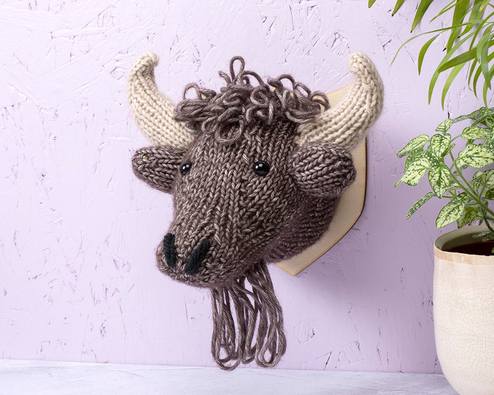 Bison / Buffalo Head Digital PDF Knitting Pattern - Etsy UK
