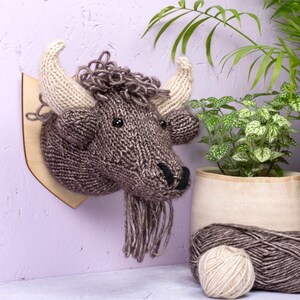 Mini Bison Head Knitting Kit - Etsy