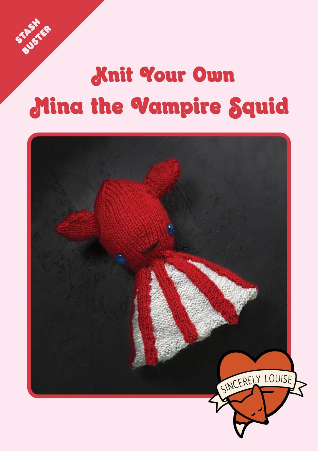 Mina the Vampire Squid - Digital PDF Knitting Pattern - Etsy