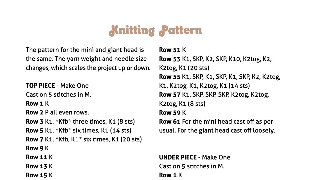 Moose Head Digital PDF Knitting Pattern | Etsy