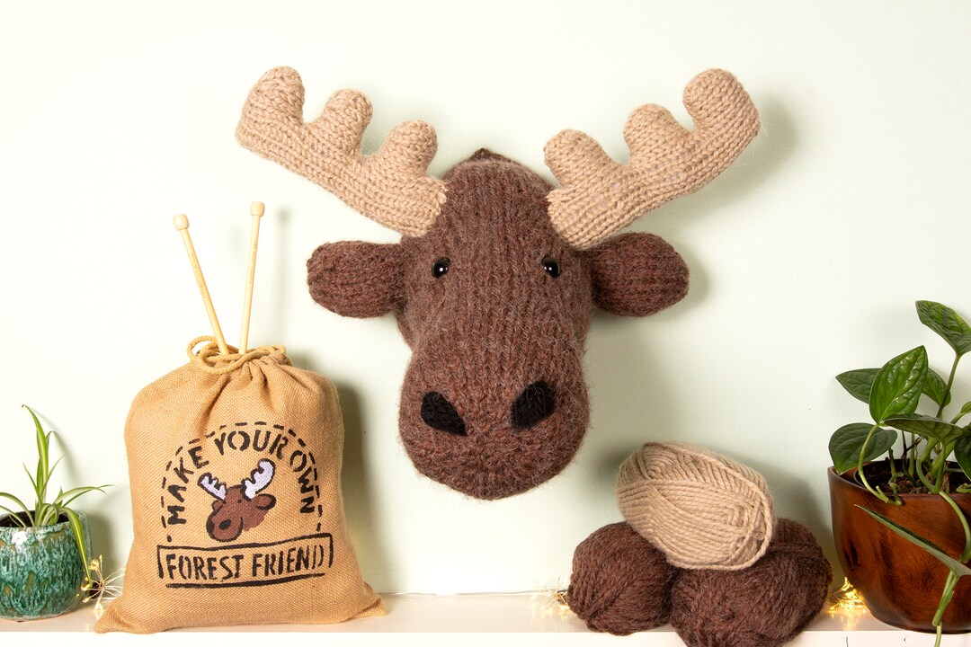Giant Moose Head Knitting Kit - Etsy