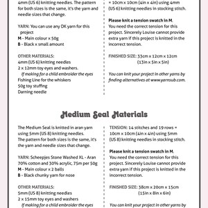 Seal - Digital PDF Knitting Pattern - Etsy UK