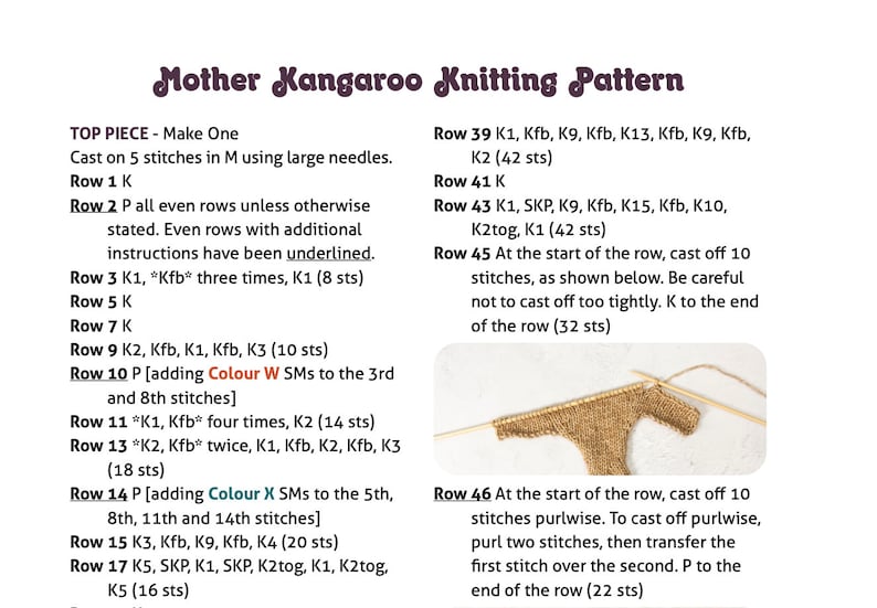 Kangaroo Digital PDF Knitting Pattern - Etsy