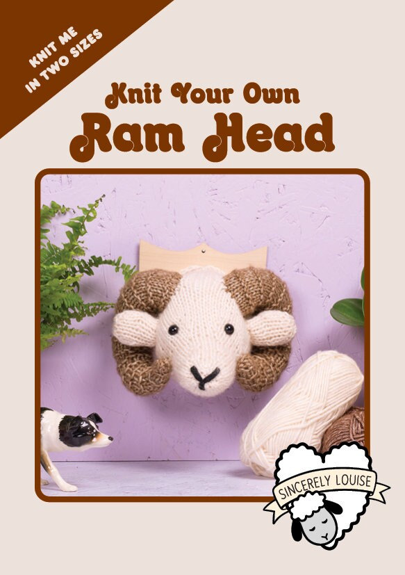 Ram Head Digital PDF Knitting Pattern | Etsy UK