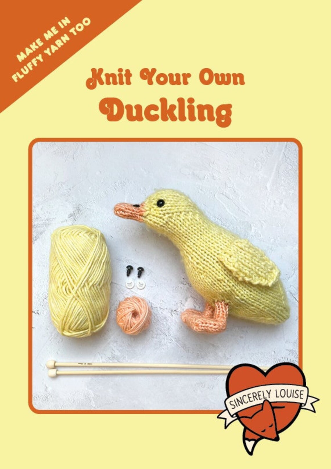 Duckling Digital PDF Knitting Pattern | Etsy