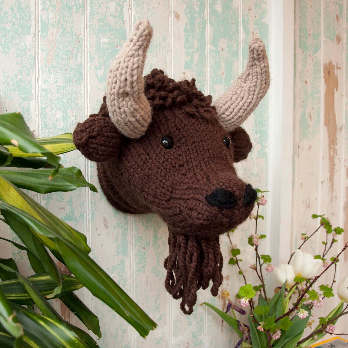 Bison / Buffalo Head Digital PDF Knitting Pattern | Etsy UK