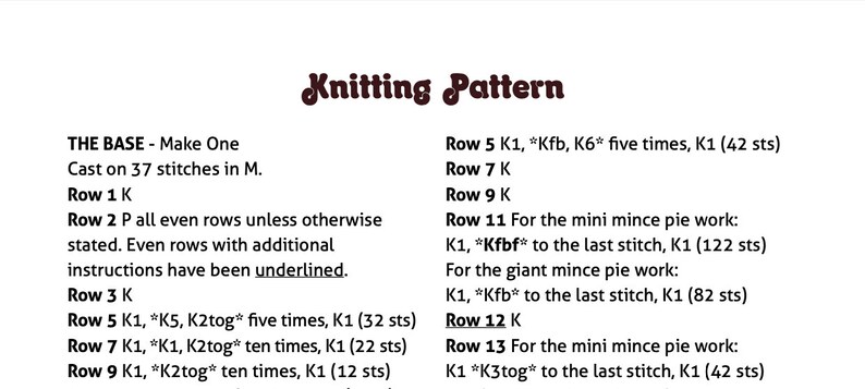 Mince Pie Digital Knitting Pattern - Etsy