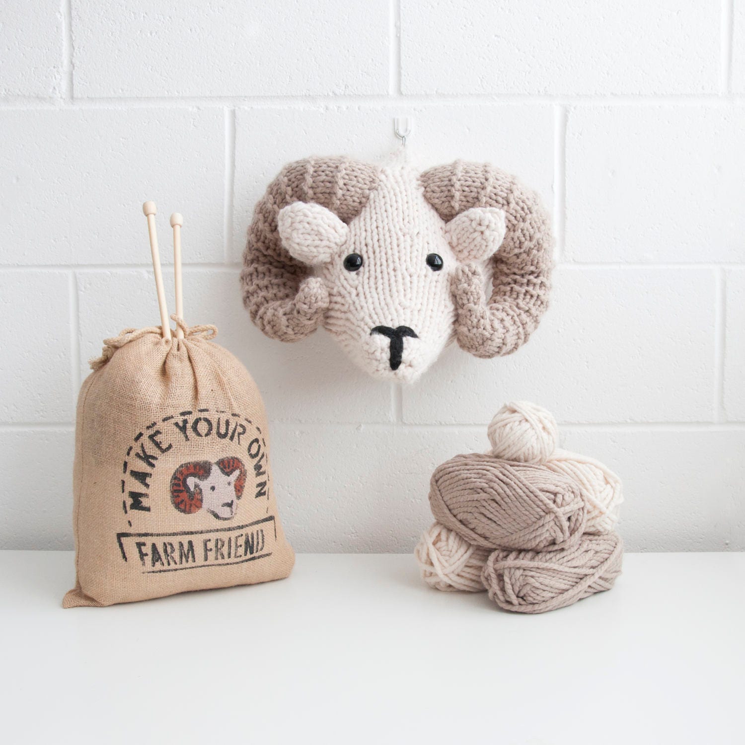 Giant Ram Head Knitting Kit | Etsy
