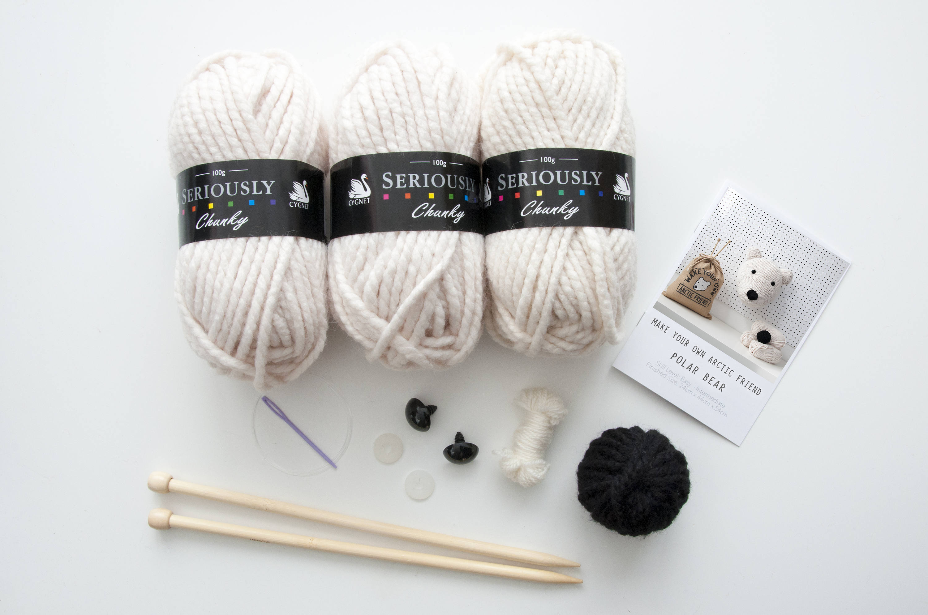 Giant Polar Bear Knitting Kit - Etsy