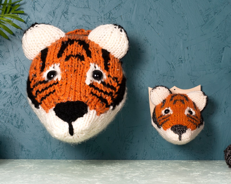 Giant Tiger Head Knitting Kit | Etsy UK
