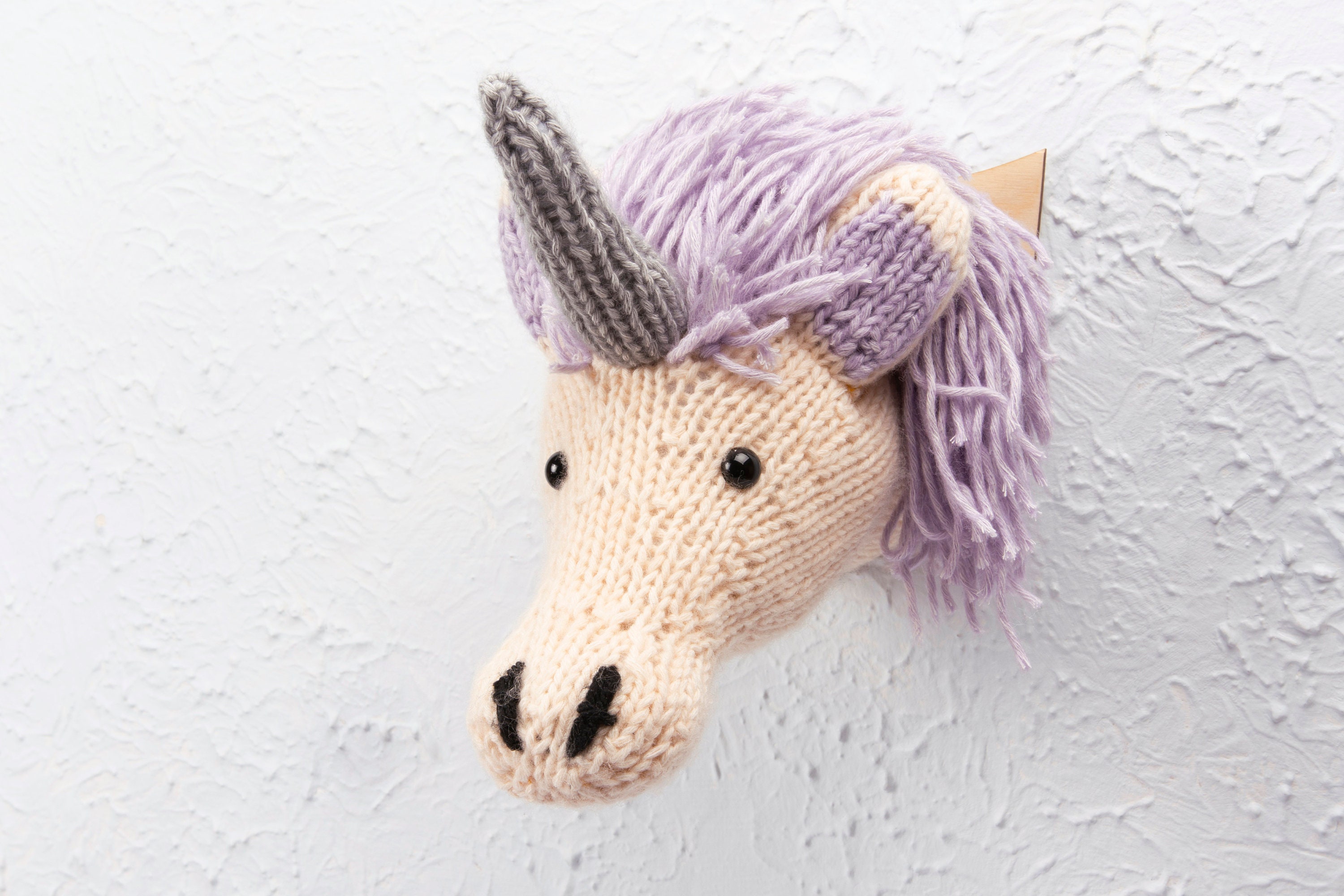 Mini Unicorn Head Knitting Kit - Etsy