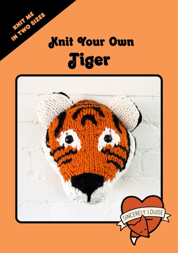 Tiger Head Digital PDF Knitting Pattern - Etsy