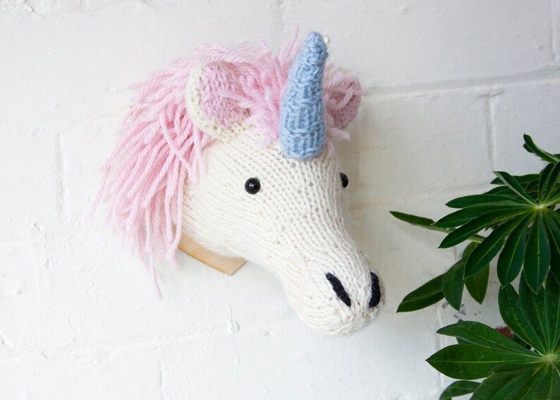 Mini Unicorn Head Knitting Kit - Etsy