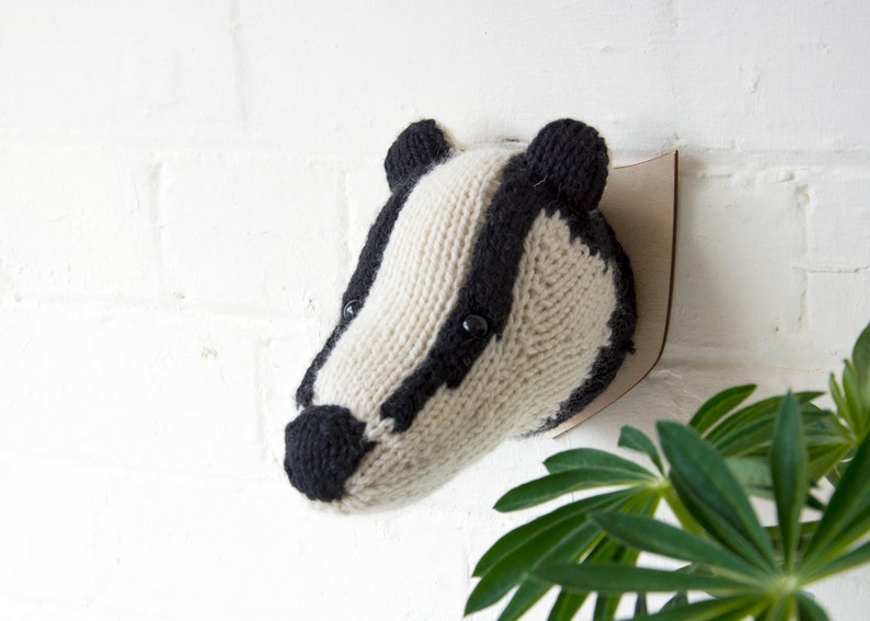 Badger Head - PDF Digital Knitting Pattern - Etsy UK