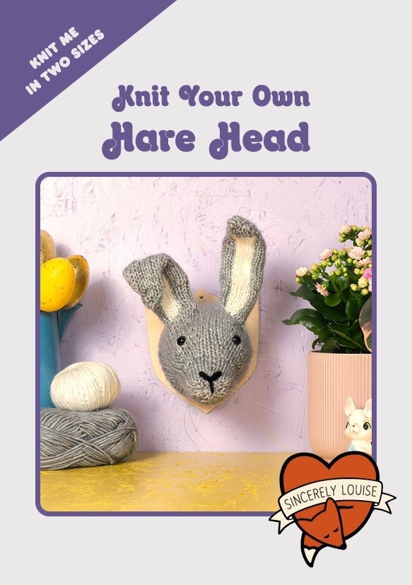 Hare Head - Digital PDF Knitting Pattern - Etsy UK