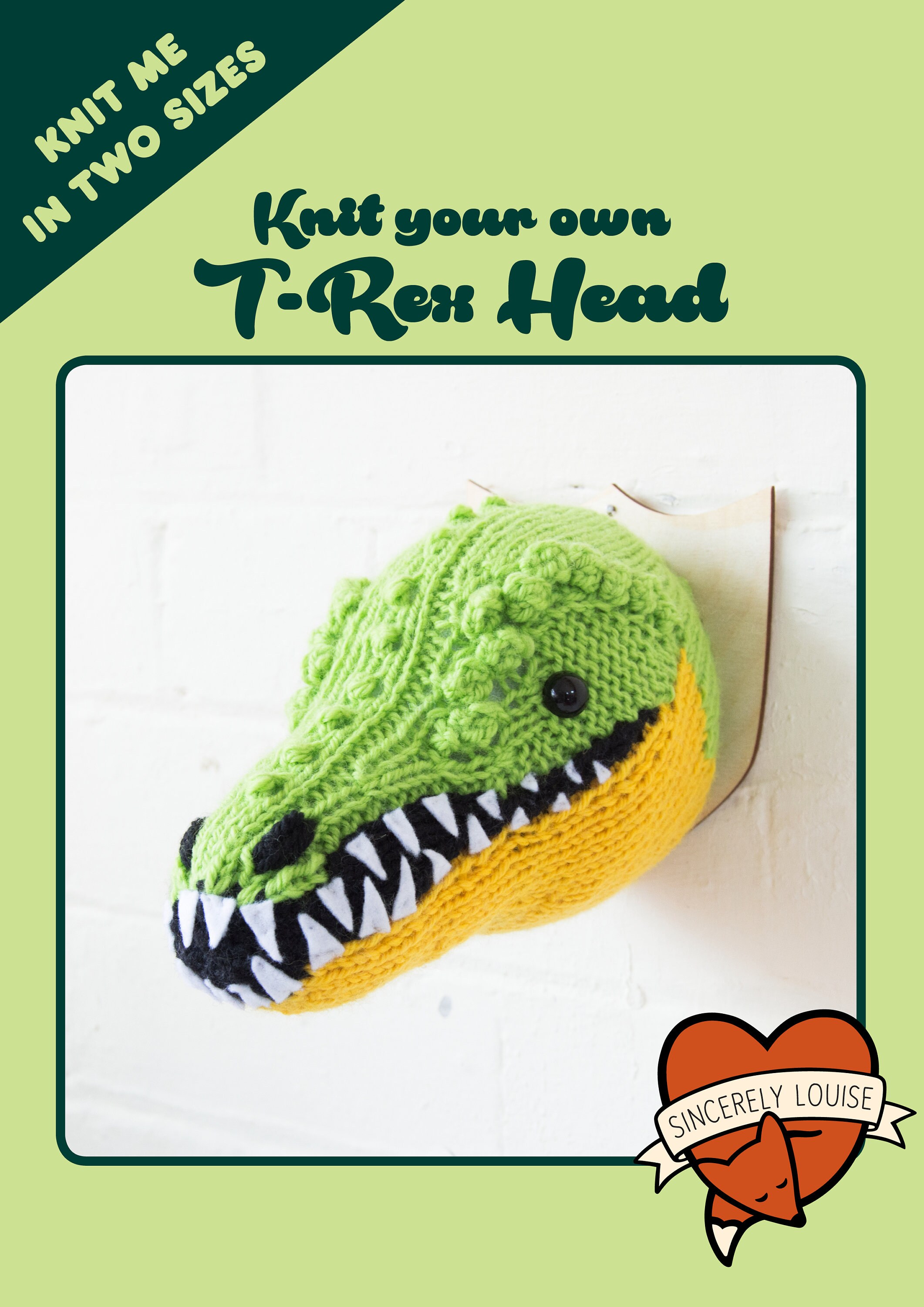 T-rex PDF Knitting Pattern | Etsy